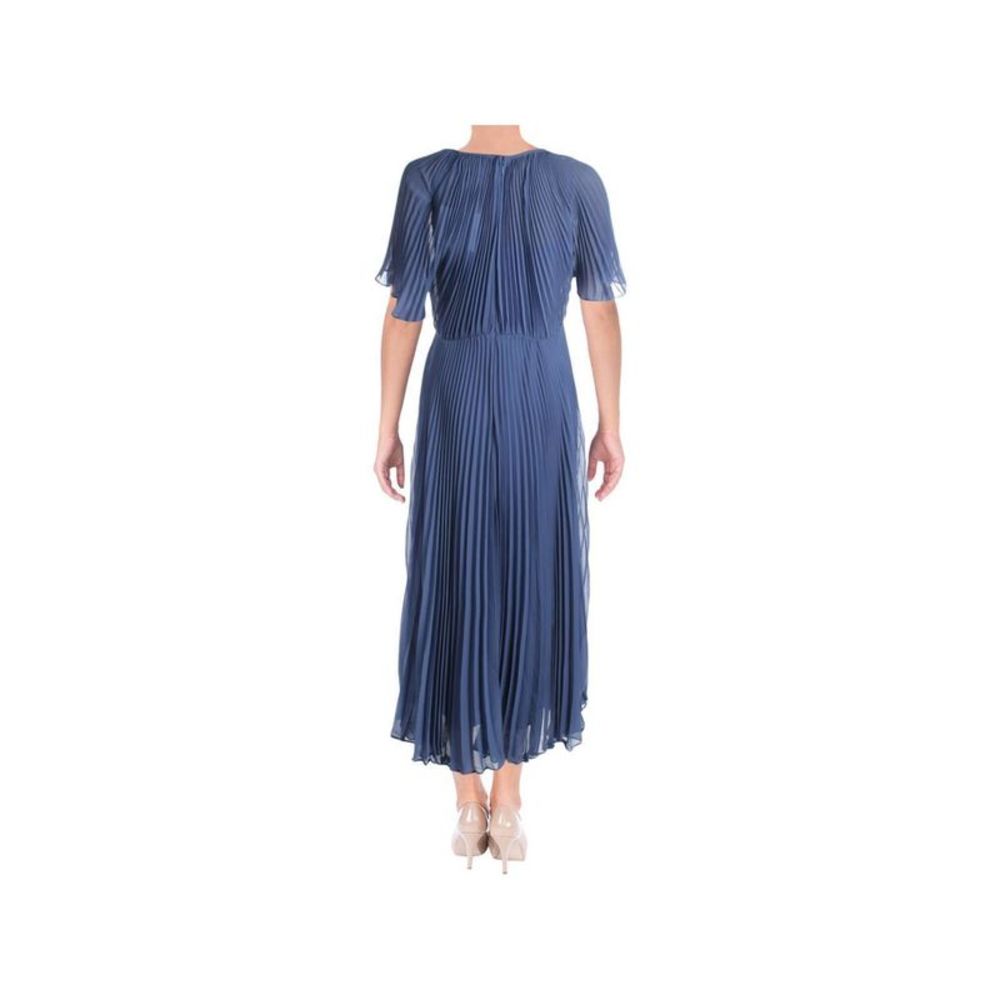 Jill Jill Stuart Womens Blue Lined Flutter Sleeve Acc… Gem